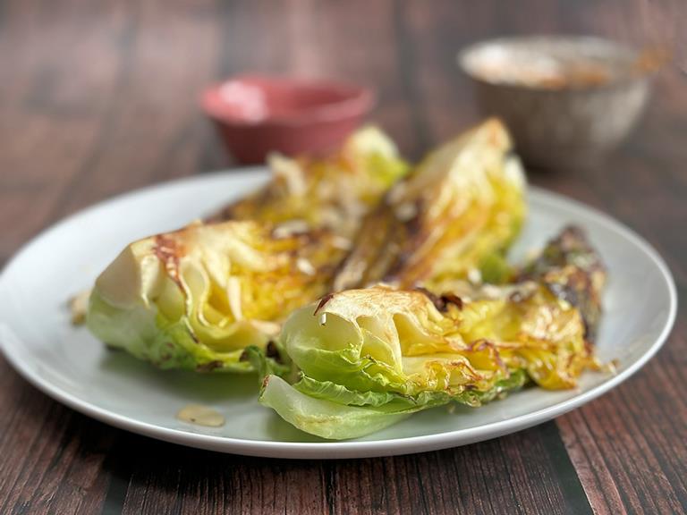 Grilled Hispi Cabbage With Almonds | Recipe | Cuisine Fiend